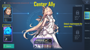 Assigning Center and Supporter Allies - Dragon Raja