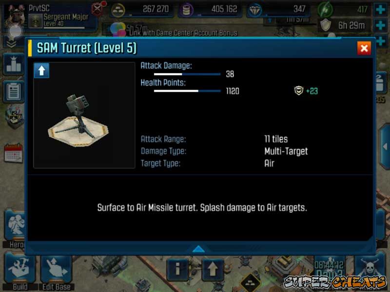 Defense Buildings - SAM Turret - Call of Duty: Heroes