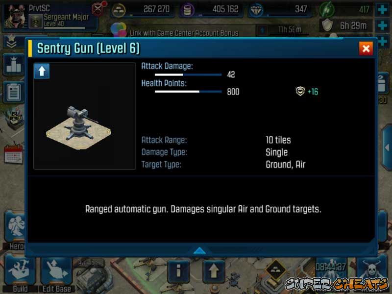 Defense Buildings - Sentry Gun - Call of Duty: Heroes