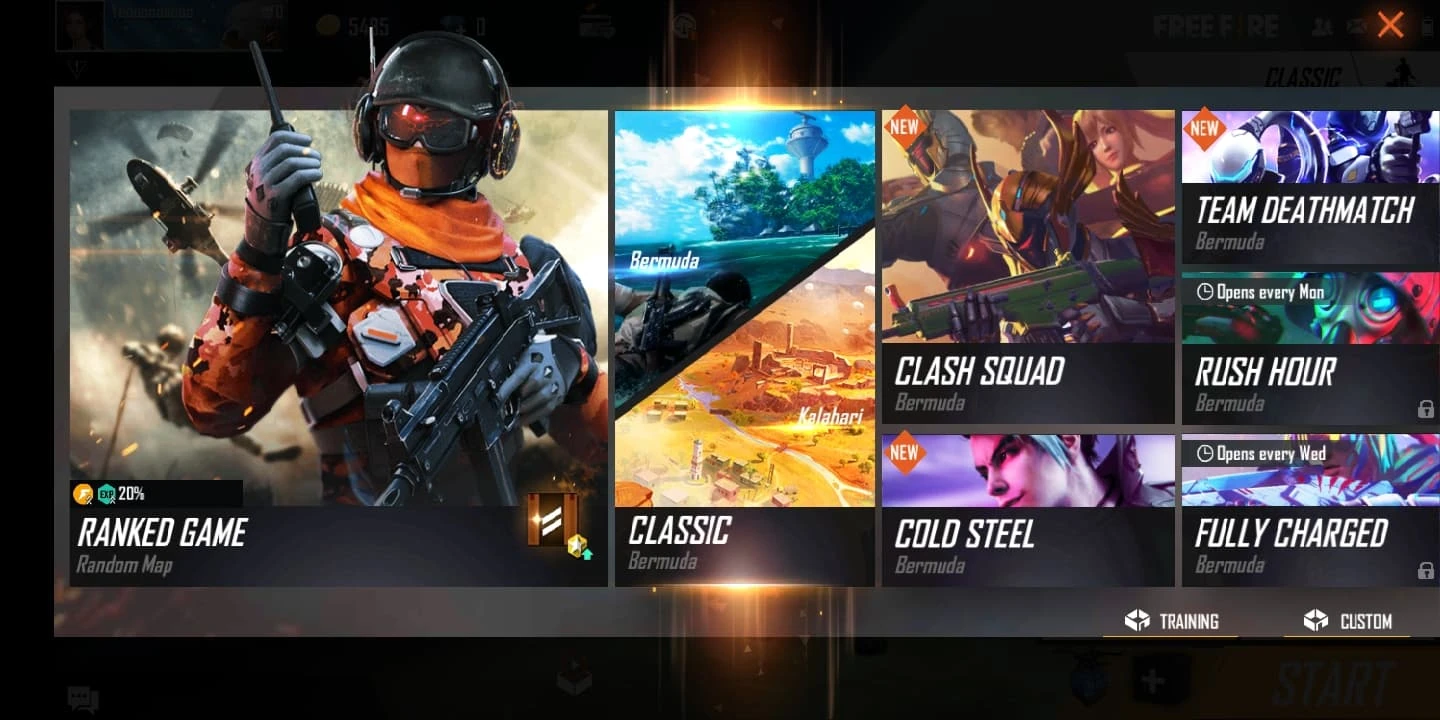 What are the Game Modes - Garena Free Fire