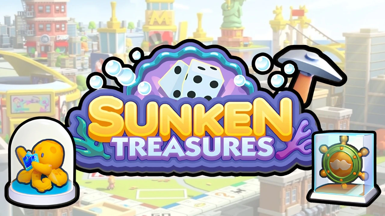 Sunken Treasures milestones and how to get more pickaxes - Monopoly GO!