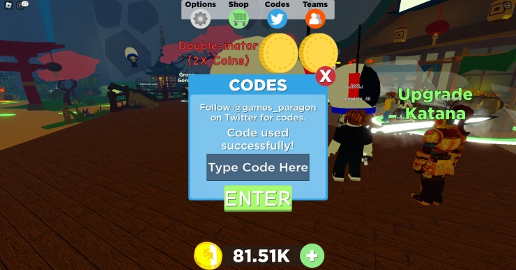 Roblox Katana Simulator Codes for Rewards