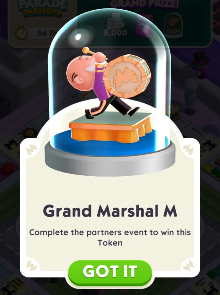 Parade Partners event all milestones and rewards - Monopoly GO!