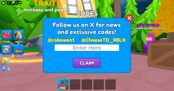 Roblox Cheese TD Codes - Get Free Rewards