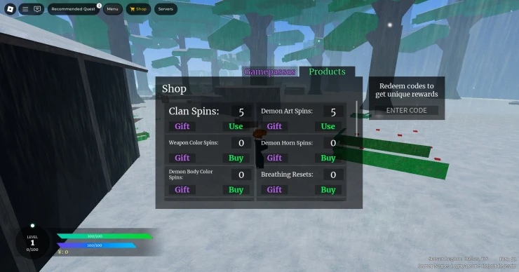 Roblox Slayer Online Tips and Codes to get Free Clan and Demon Art Spins