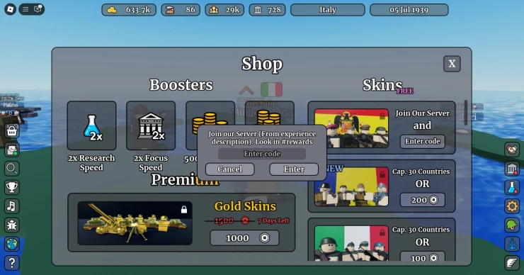 Roblox Conquer Europe WW2 Codes - Get Free Skins