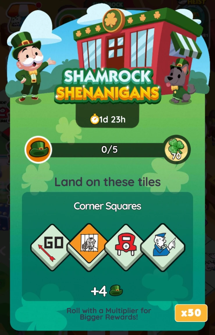 Monopoly Go Shamrock Shenanigans Rewards Mar 13-15 - Monopoly GO!
