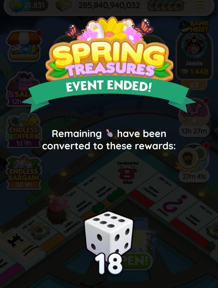Spring Treasures Milestones and How to Get More Pickaxes - Monopoly GO!