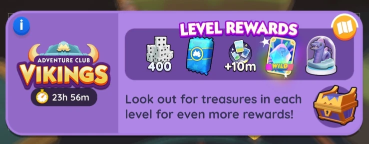 Monoply Go Adventure Club Vikings (April 22nd-27th 2025) - Monopoly GO!