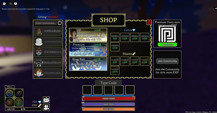 Roblox Elemental Warzone Codes - Get Free Gems, Shards, and EXP