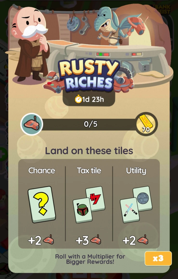 Monopoly Go Rusty Riches Rewards and Milestones May 27-29 - Monopoly GO!