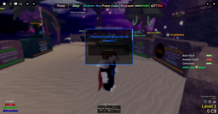 Roblox Fisch Modded Codes - Are there any?