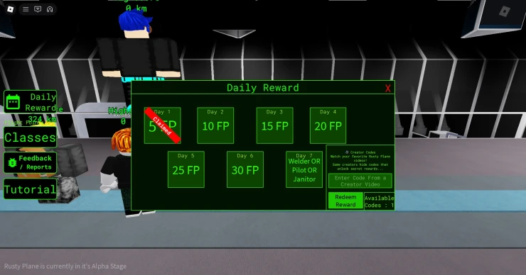 Roblox Rusty Plane Codes to get Free Rewards