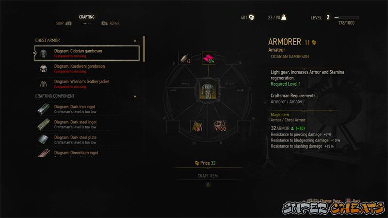 The Menu Scheme - The Witcher 3: The Wild Hunt